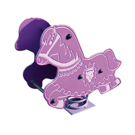 JEU SUR RESSORT CHEVAL (1 À 12 ANS) VIOLET A SCELLER